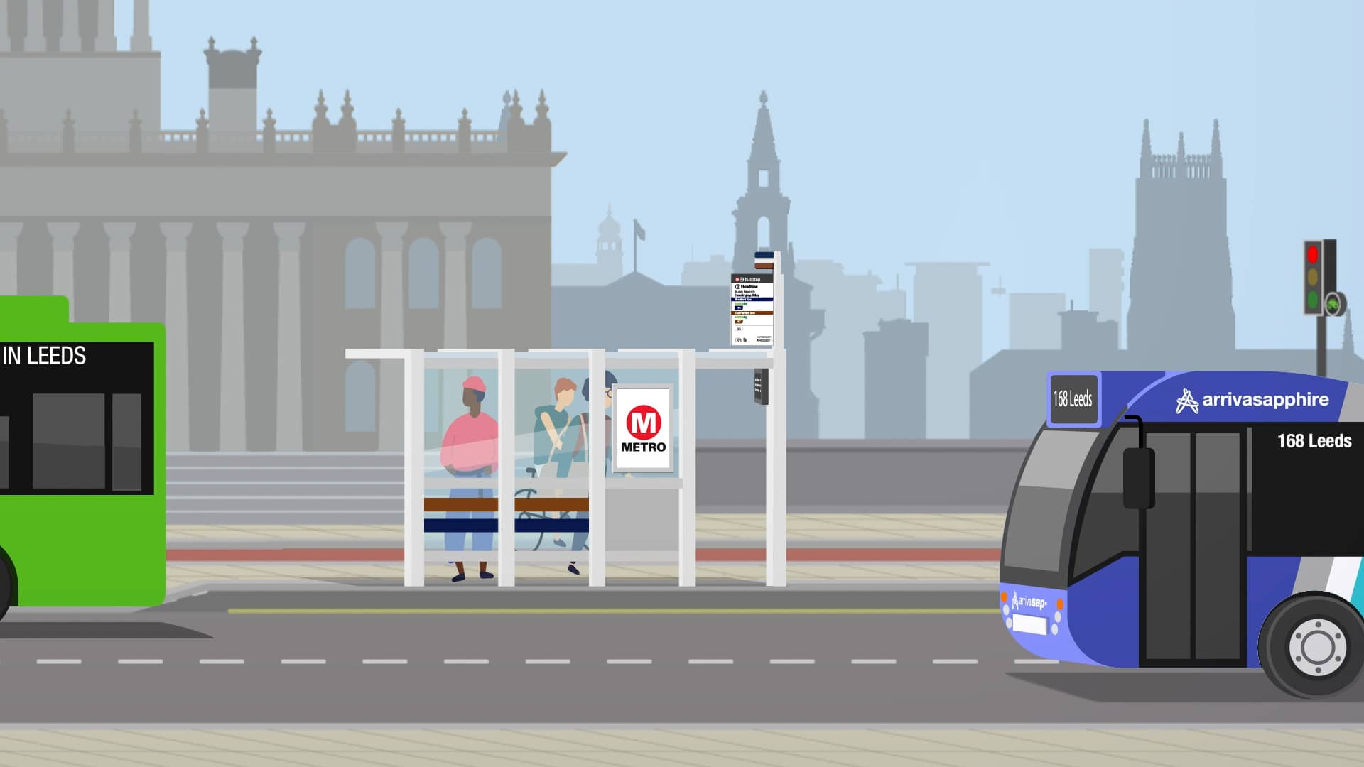 Leeds Core Bus Network Animation on Vimeo