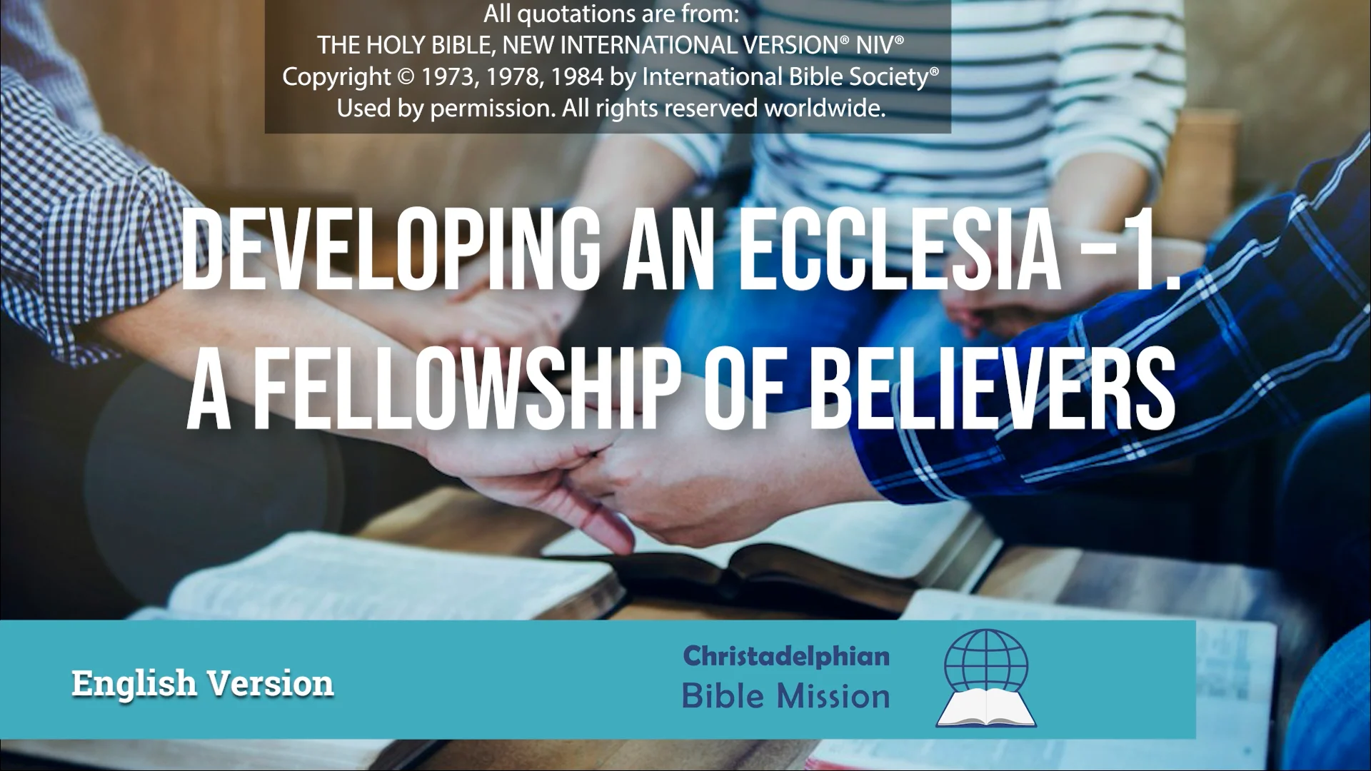 Developing the Ecclesia Part 1 - English.mp4 on Vimeo