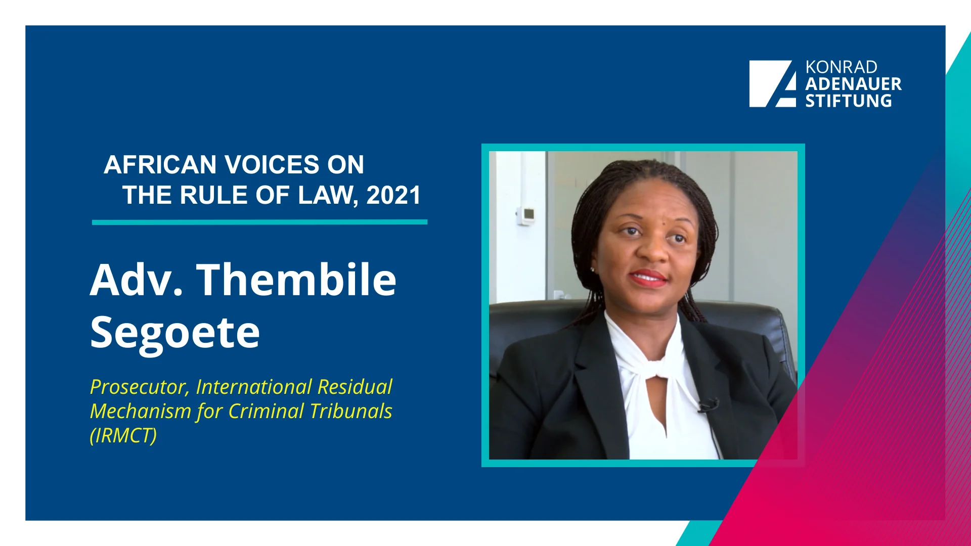 Adv Thembile Segoete - African Voices on the Rule of Law, 2021 on Vimeo