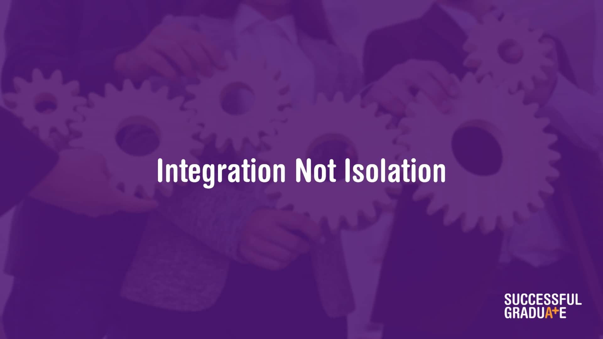 Integration Not Isolation (1) on Vimeo