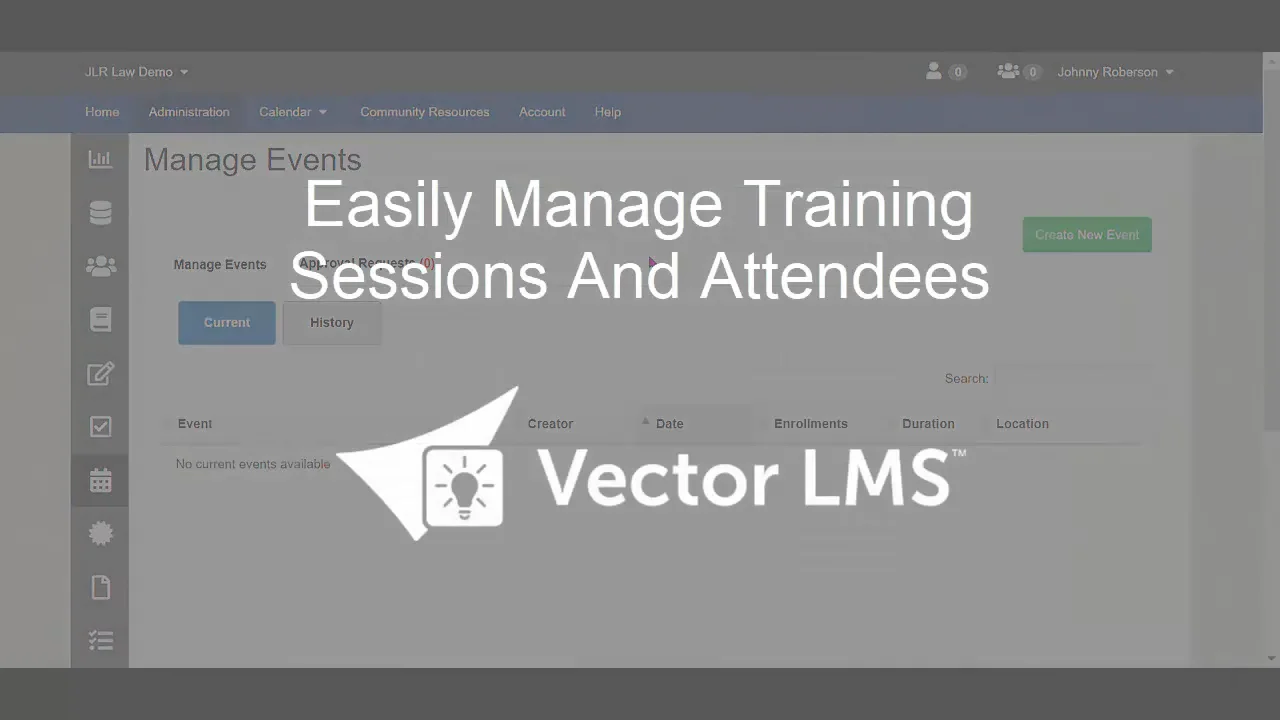 Vector LMS - Manage Training Sessions and Attendees on Vimeo