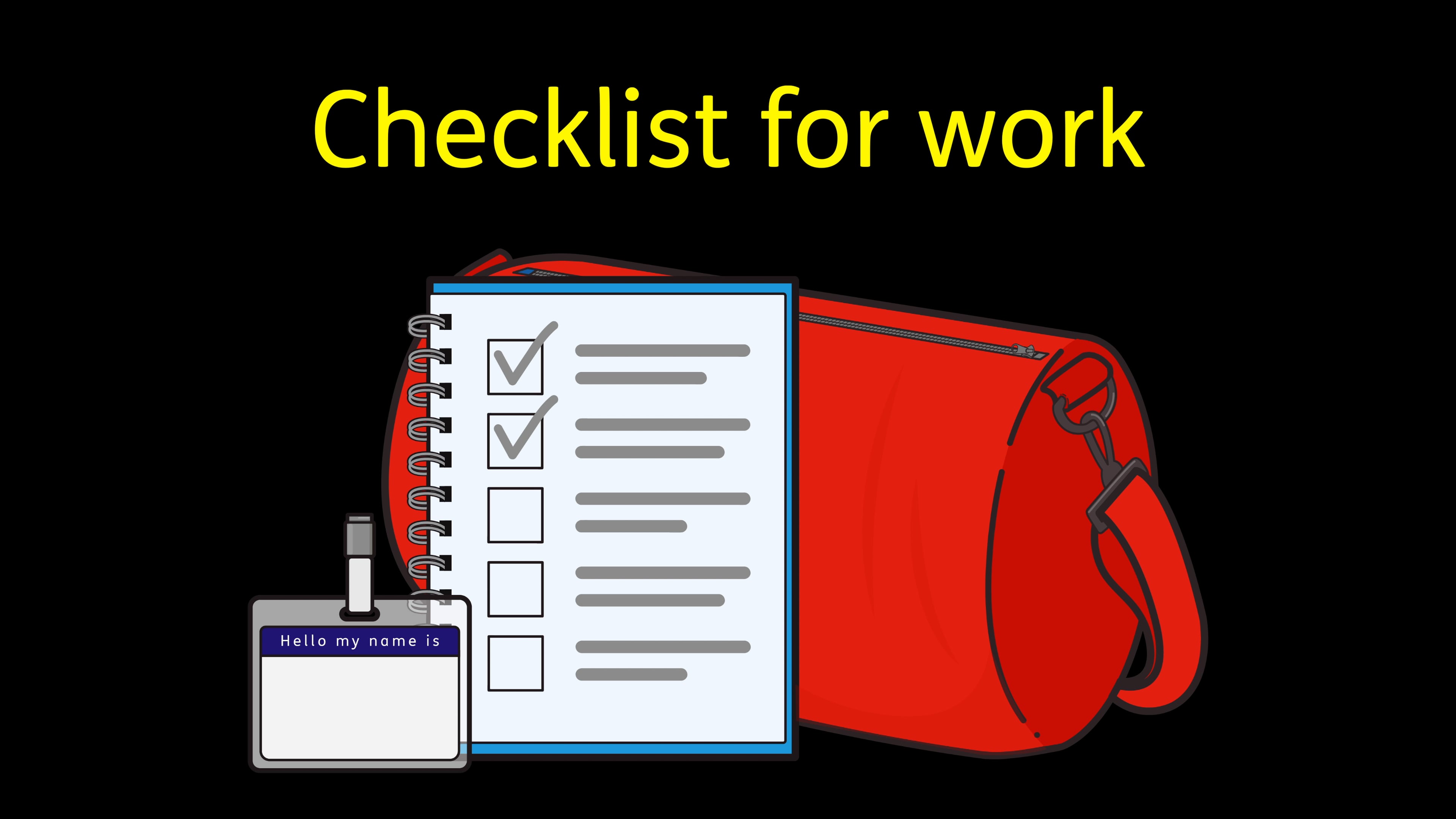 Checklist before leaving for work on Vimeo
