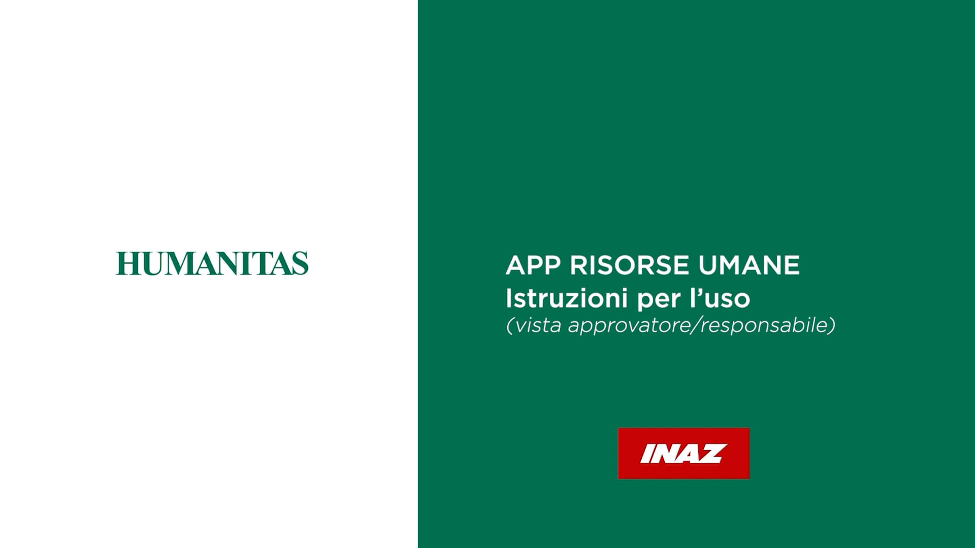 Portale INAZ per i responsabili: utilizzo da app on Vimeo