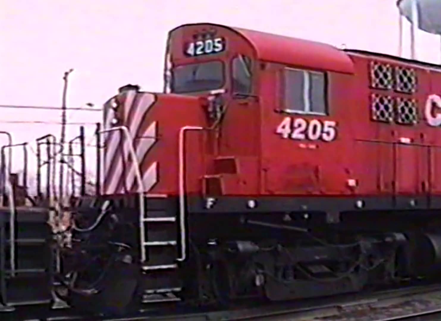 Soo Line GP7 375 at Franklin Park. Canadian Pacific C425 4205. 2/6/94 ...
