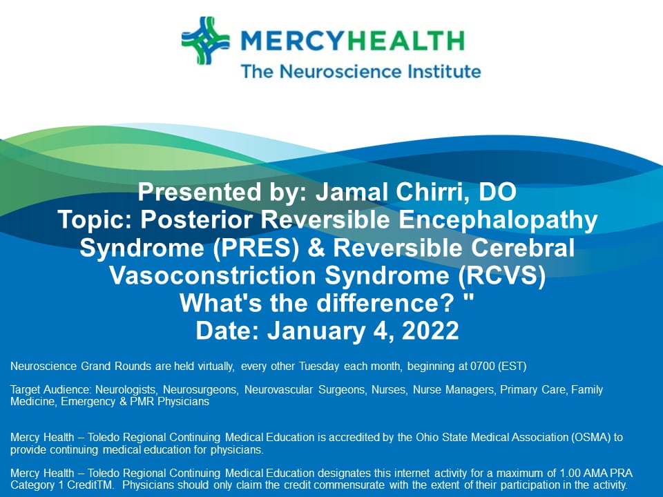 (PRES) & Reversible cerebral vasoconstriction syndrome (RCVS)- What's ...