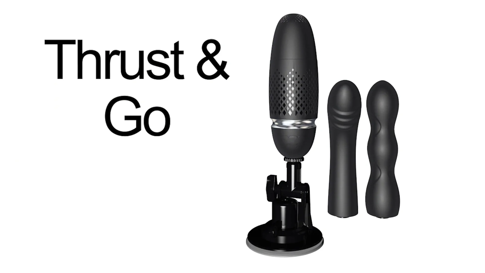 Evolved Thrust Go Vibrator with 2 Silicone Shaft Attachments on Vimeo