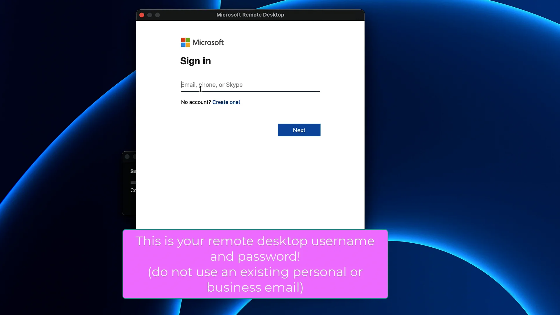 WVD Login and Browser options - WVD Remote Desktop with Email style ...