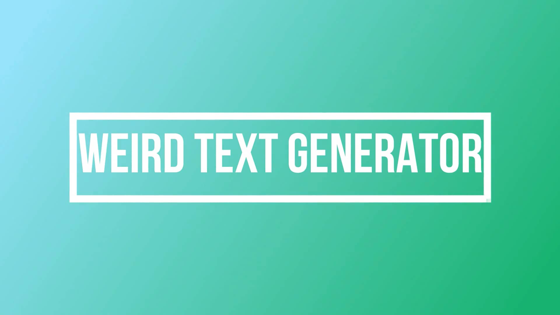 Tutorial from Weird Text Generator on Vimeo
