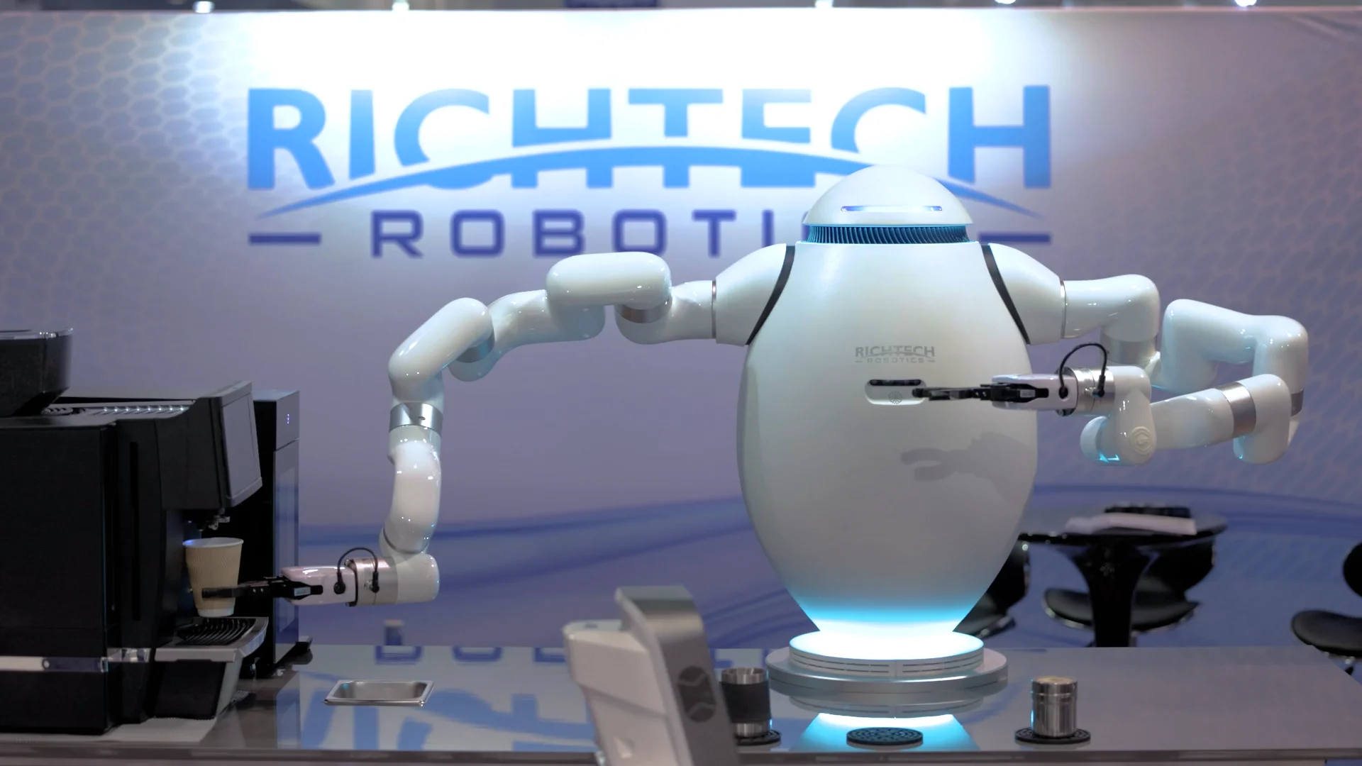 Richtech Robotics Adam Barista Bot CES 2022 on Vimeo