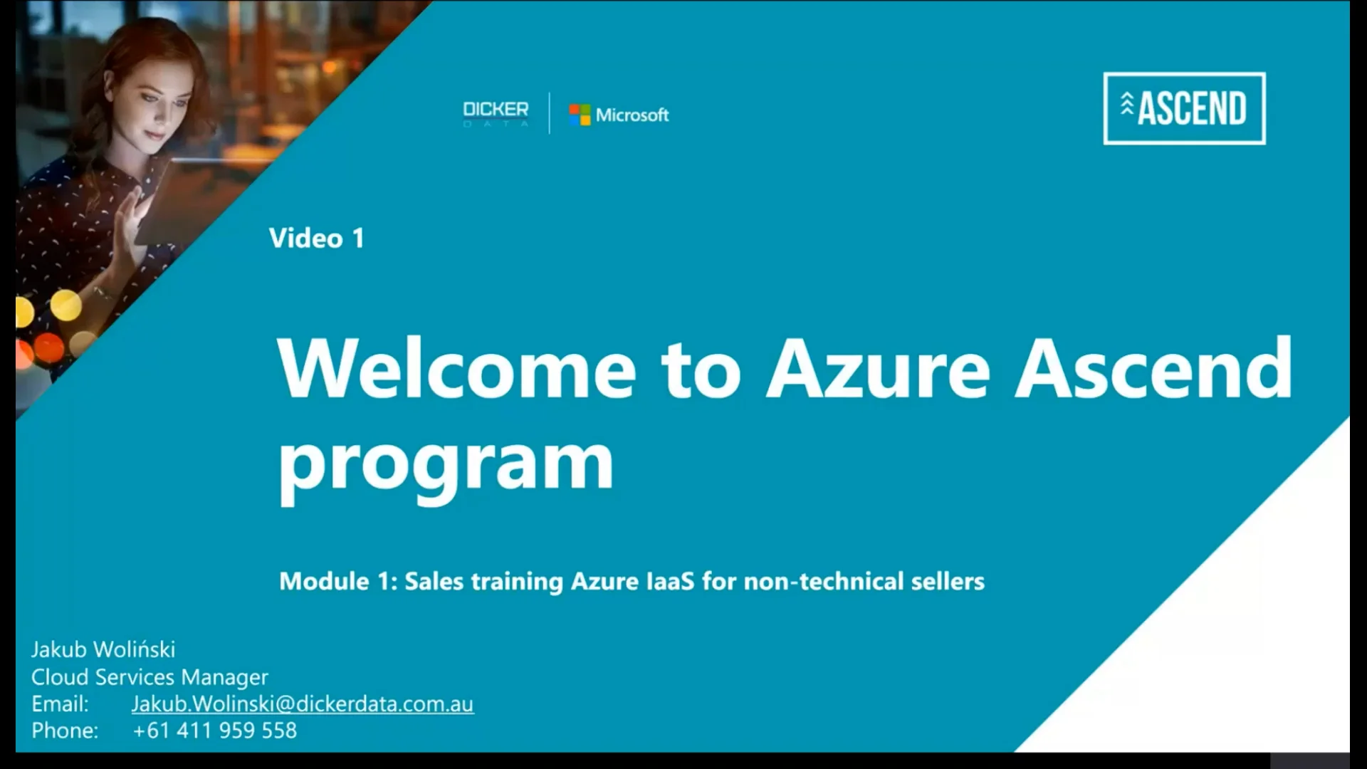 Video 1 Welcome to Azure Ascend program.mp4 on Vimeo