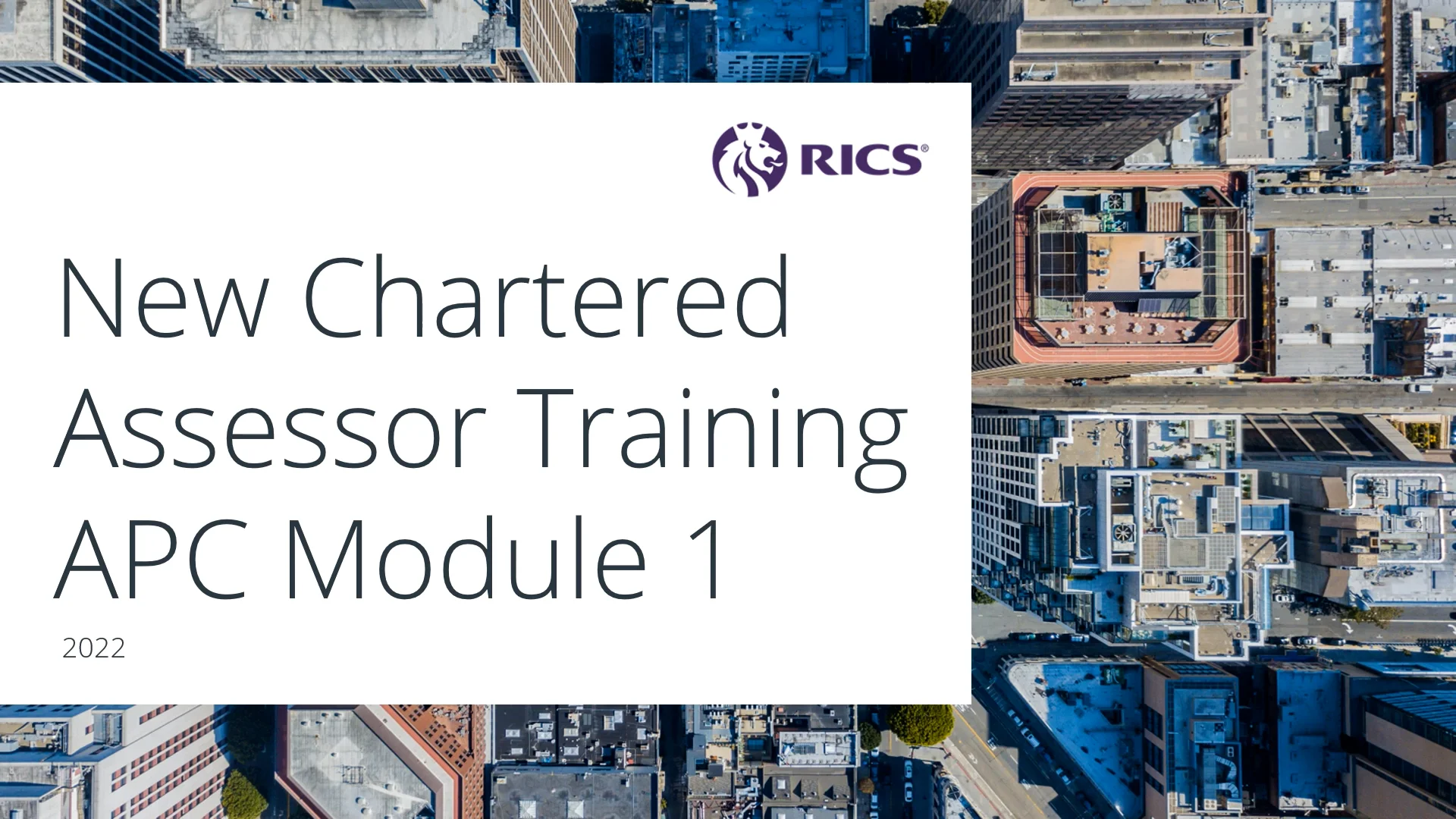 New APC Assessor Training Module 1 - 2022