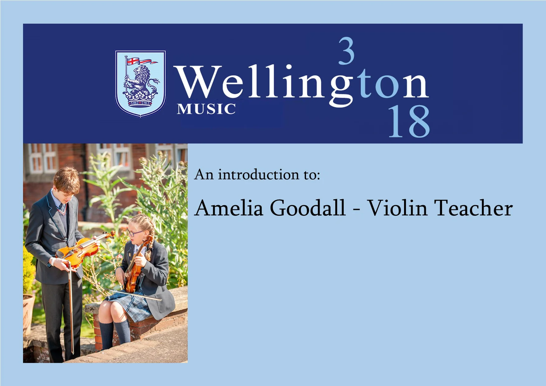 An Introduction to Amelia Goodall - Violin Teacher on Vimeo