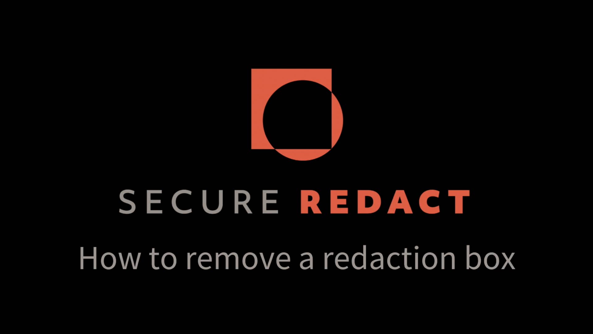 How to remove a redaction box on Vimeo