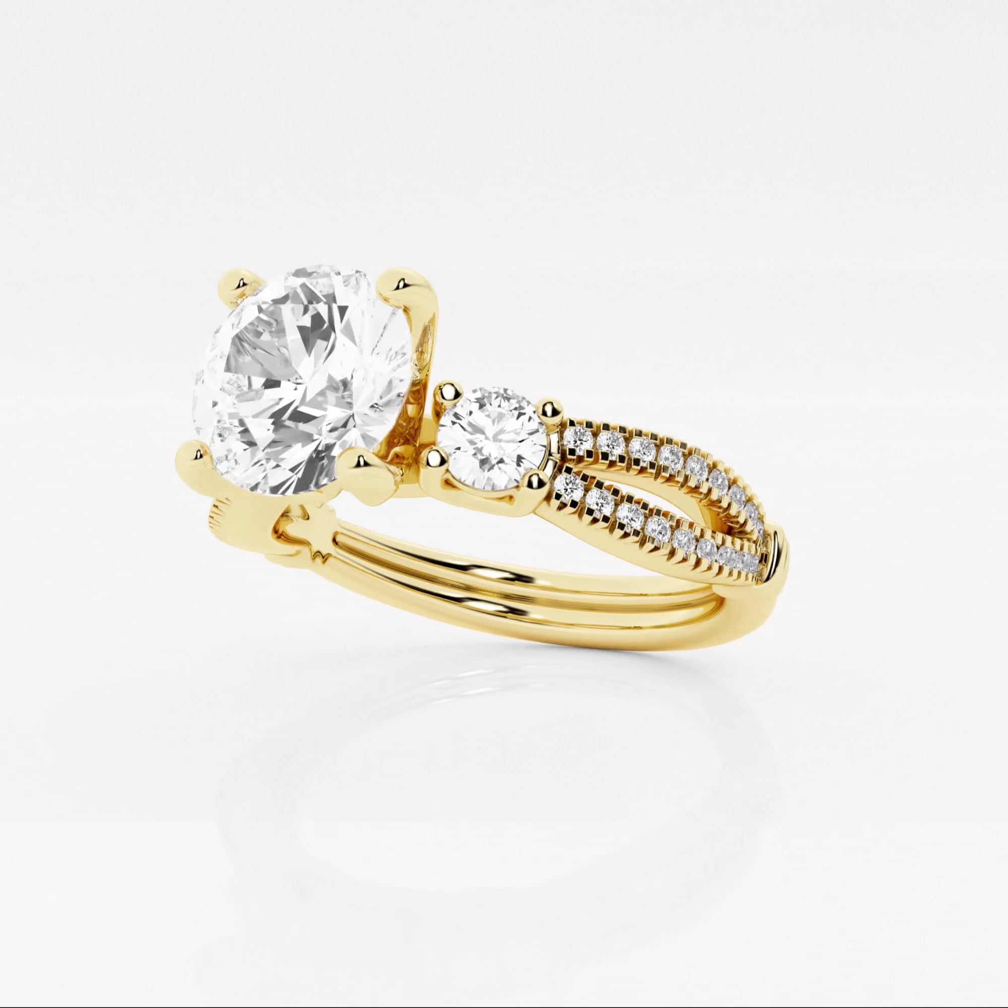 2 ctw Round Lab Grown Diamond Knot Engagement Ring - Grownbrilliance