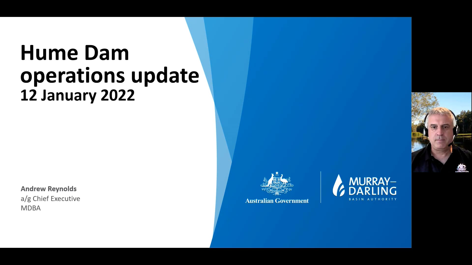 Hume Dam Operations Update - 12 January 2022 on Vimeo