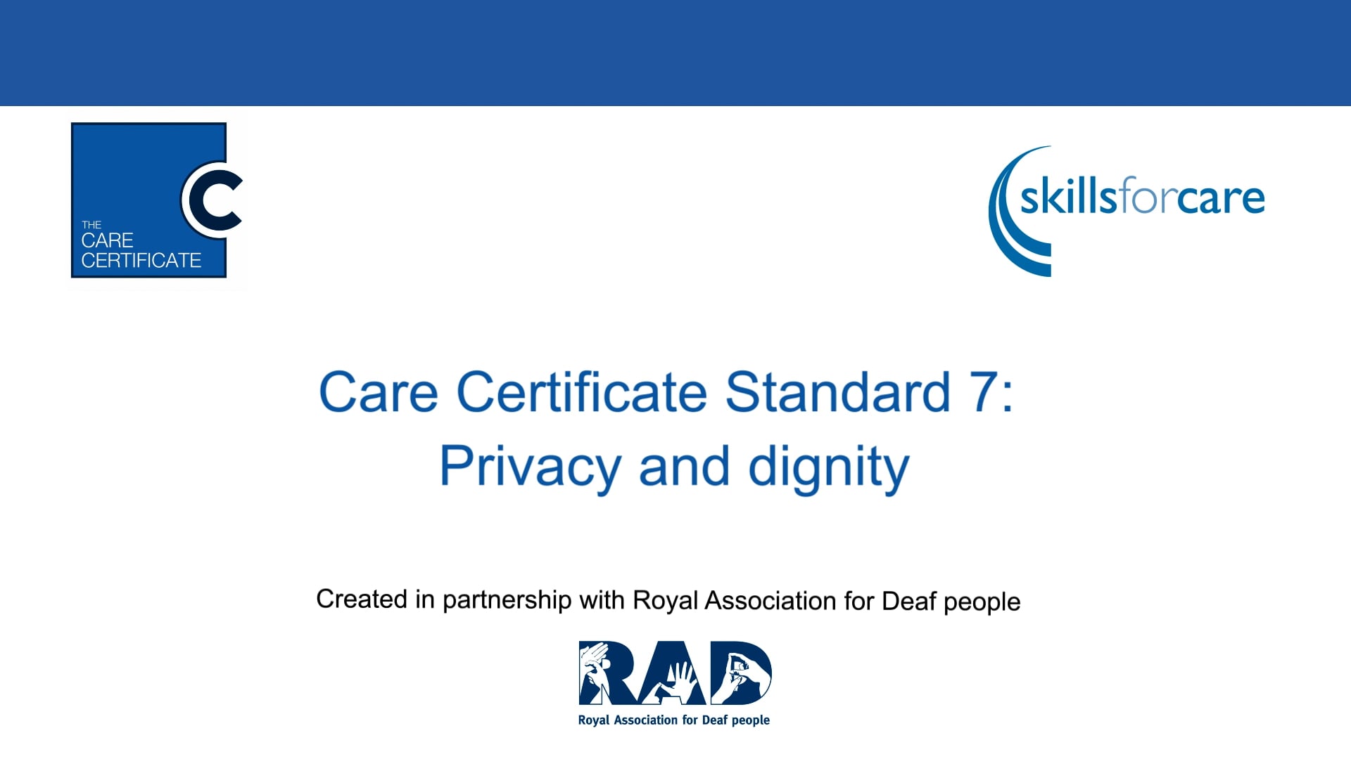 Care Certificate Standard 7 - Privacy and dignity on Vimeo