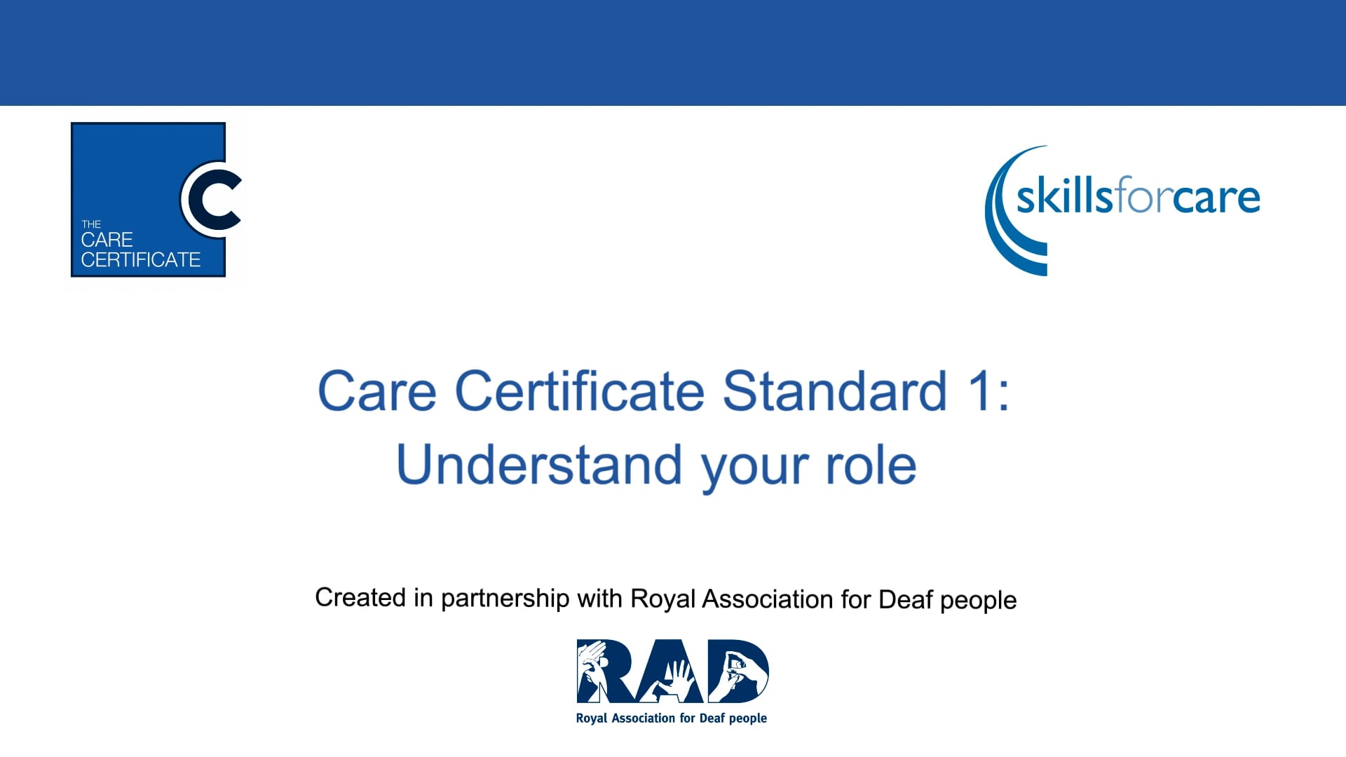 Care Certificate Standard 1 - Understand your role on Vimeo