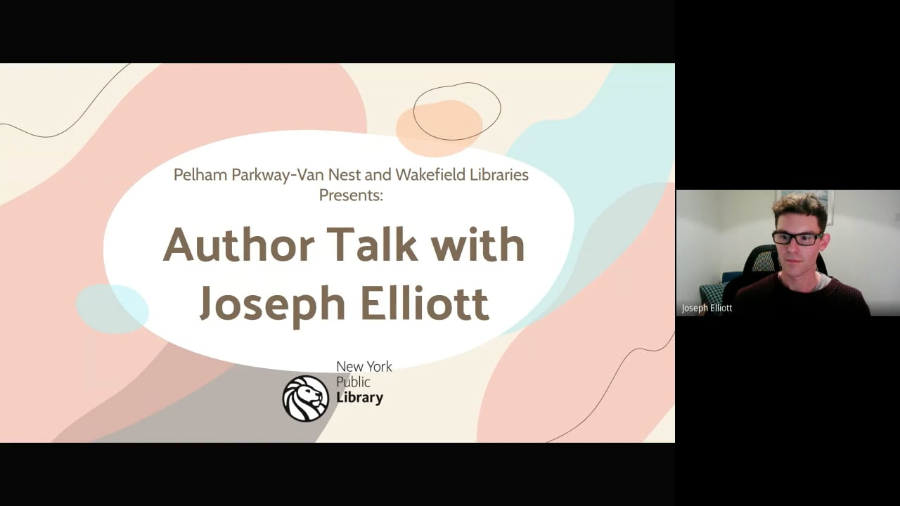 Author Talk with Joseph Elliot on Vimeo