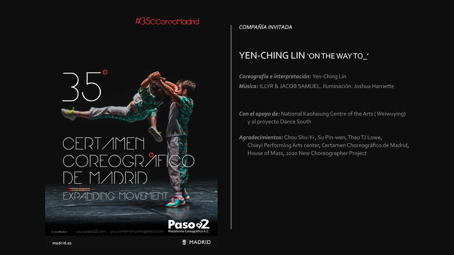 35º CCM Yen-Ching LIN On the Way To cía invitada Dance South project on ...