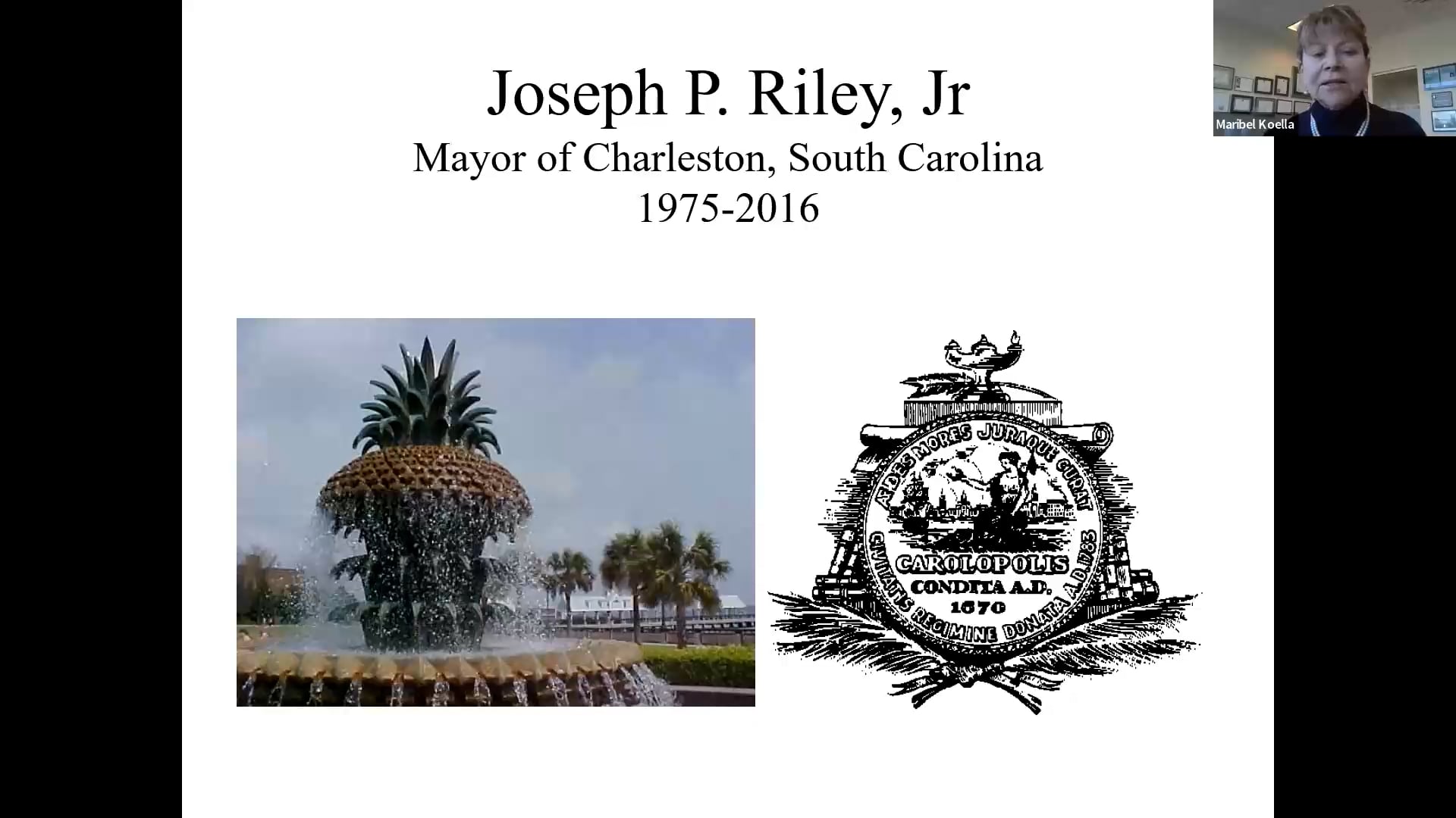 January 12, 2022 - Mayor Joe Riley Presentation on Vimeo