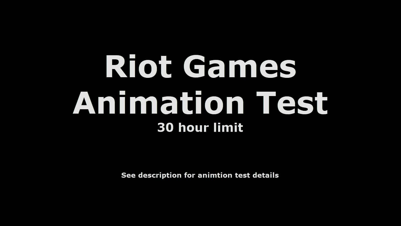 Riot Animation Test 2018 on Vimeo