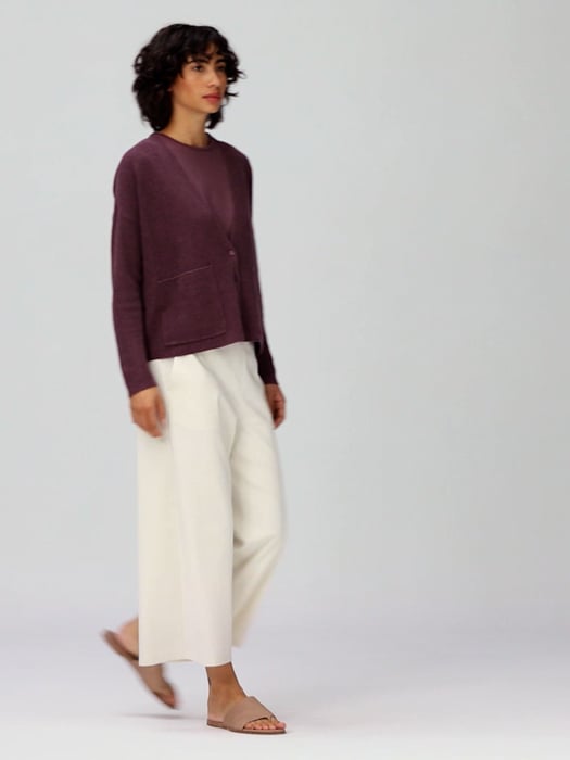 Organic Cotton Linen V-Neck Cardigan | EILEEN FISHER Organic Cotton Linen V-Neck Cardigan | EILEEN FISHER