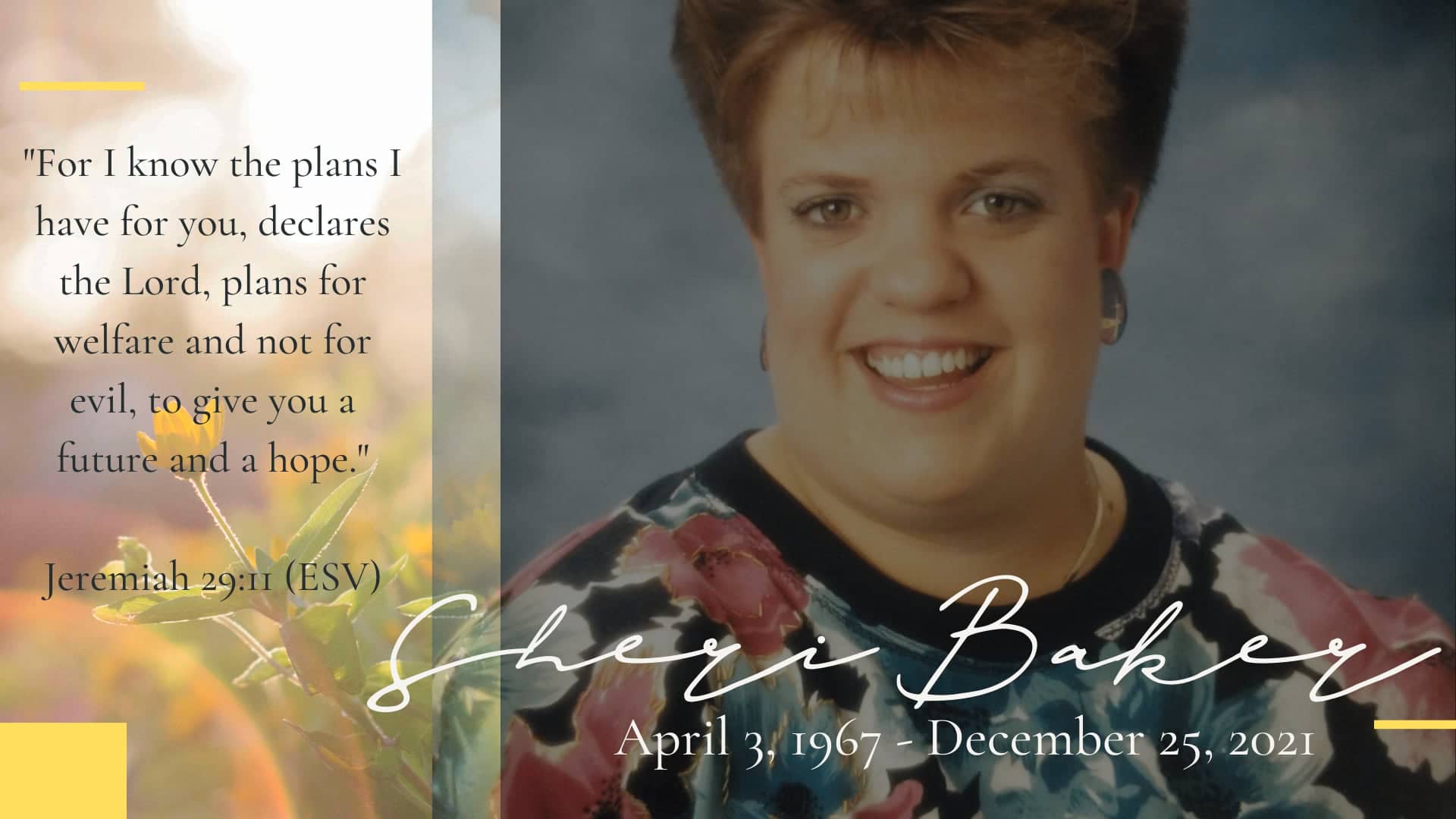 Sheri Baker Memorial | January 16, 2022 on Vimeo