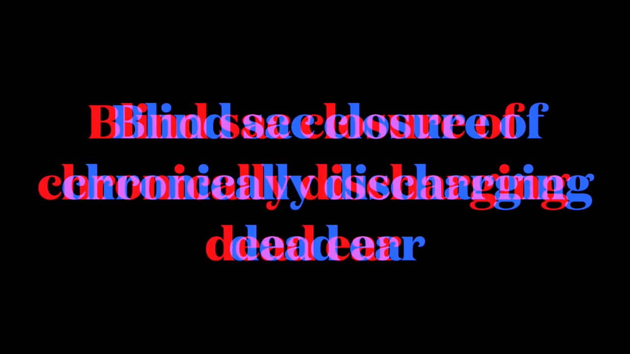 113 blind sac closure of ear canal on Vimeo