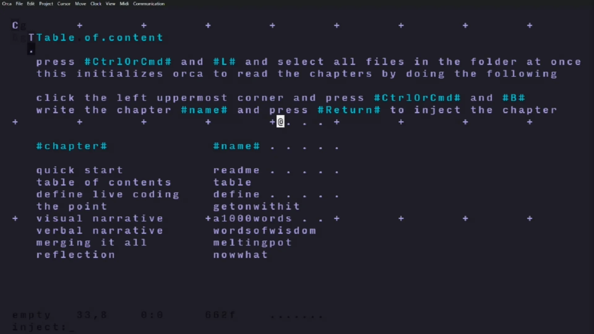Live coding in ORCA - Hacking the live coding environment