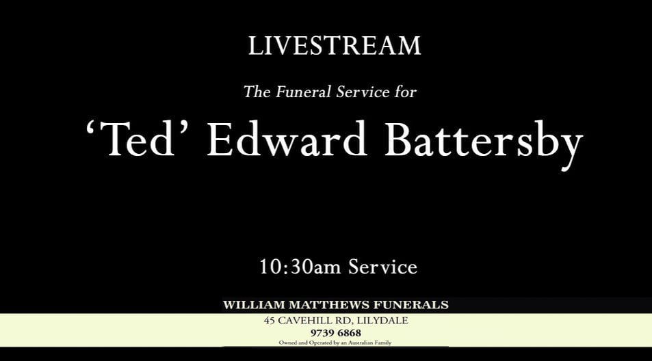 The Funeral Service for 'Ted' Edward Battersby on Vimeo