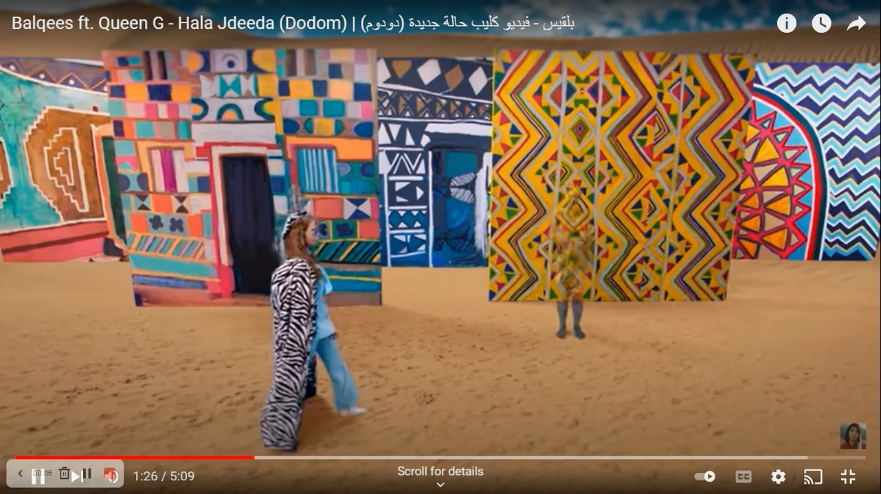 Balqees (Dodom) Music Video. Body Paint by Ilse Trummler