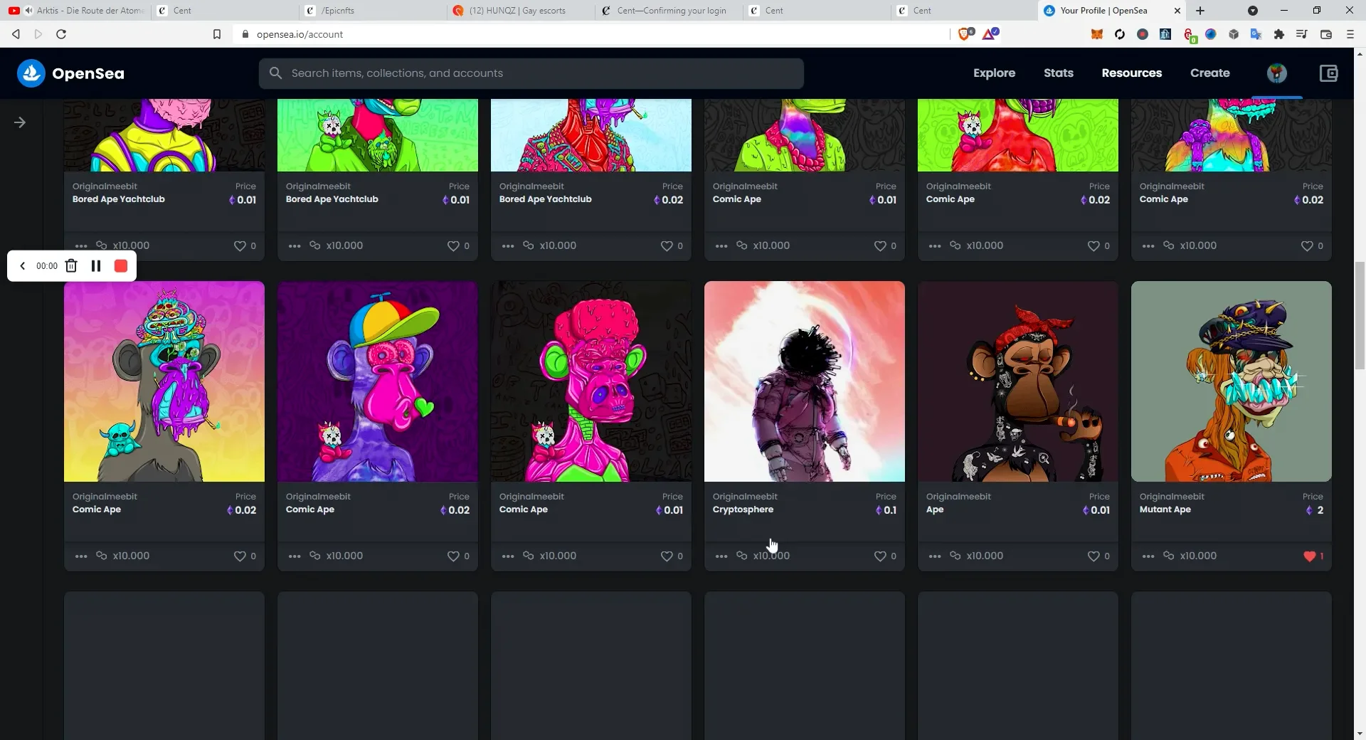 Opensea NFT Collection on Vimeo