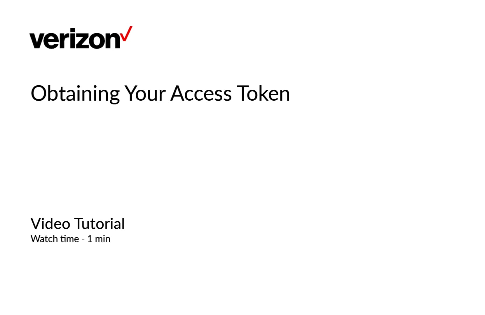 Verizon API_Symphony - Access Token on Vimeo