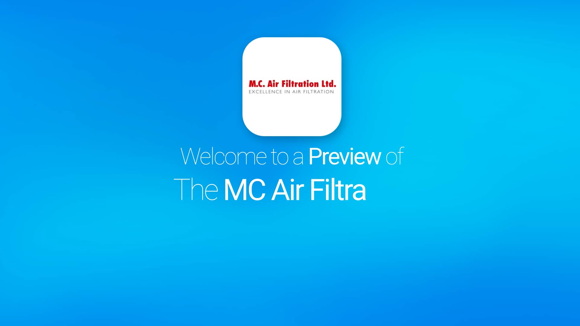 MC Air Filtration - Mobile App Preview - MCA246W on Vimeo