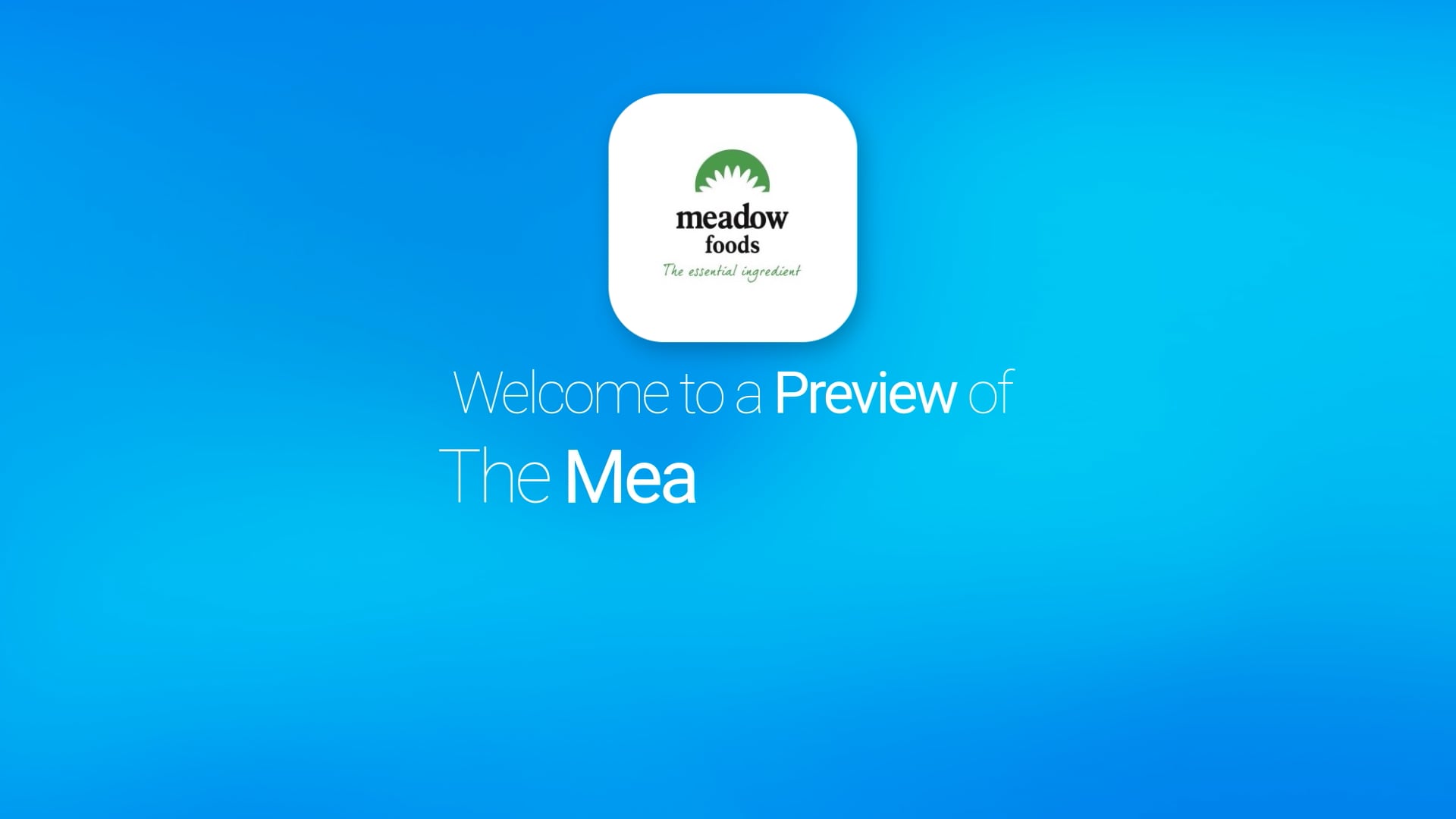 Meadow Foods - Mobile App Preview - MEA242W on Vimeo