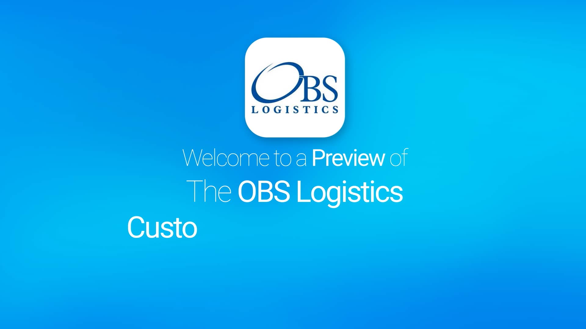 OBS Logistics - Mobile App Preview - OBS9258W on Vimeo