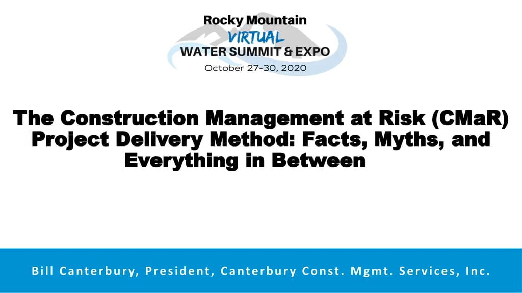 The Construction Management at Risk (CMaR) Project Delivery Method ...