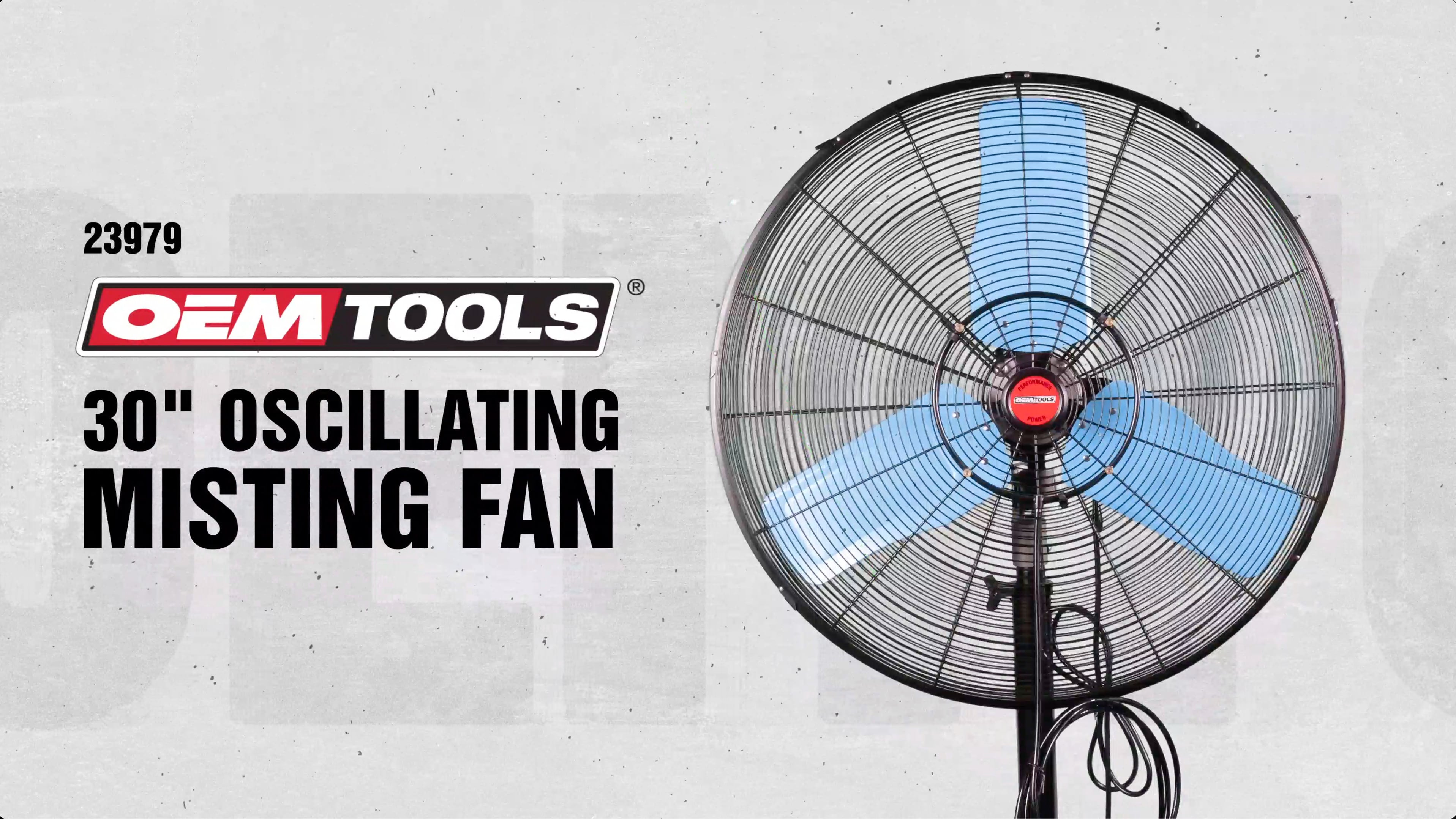 OEMTOOLS FANS - OEMTOOLS 23979 30" Oscillating Misting Fan on Vimeo