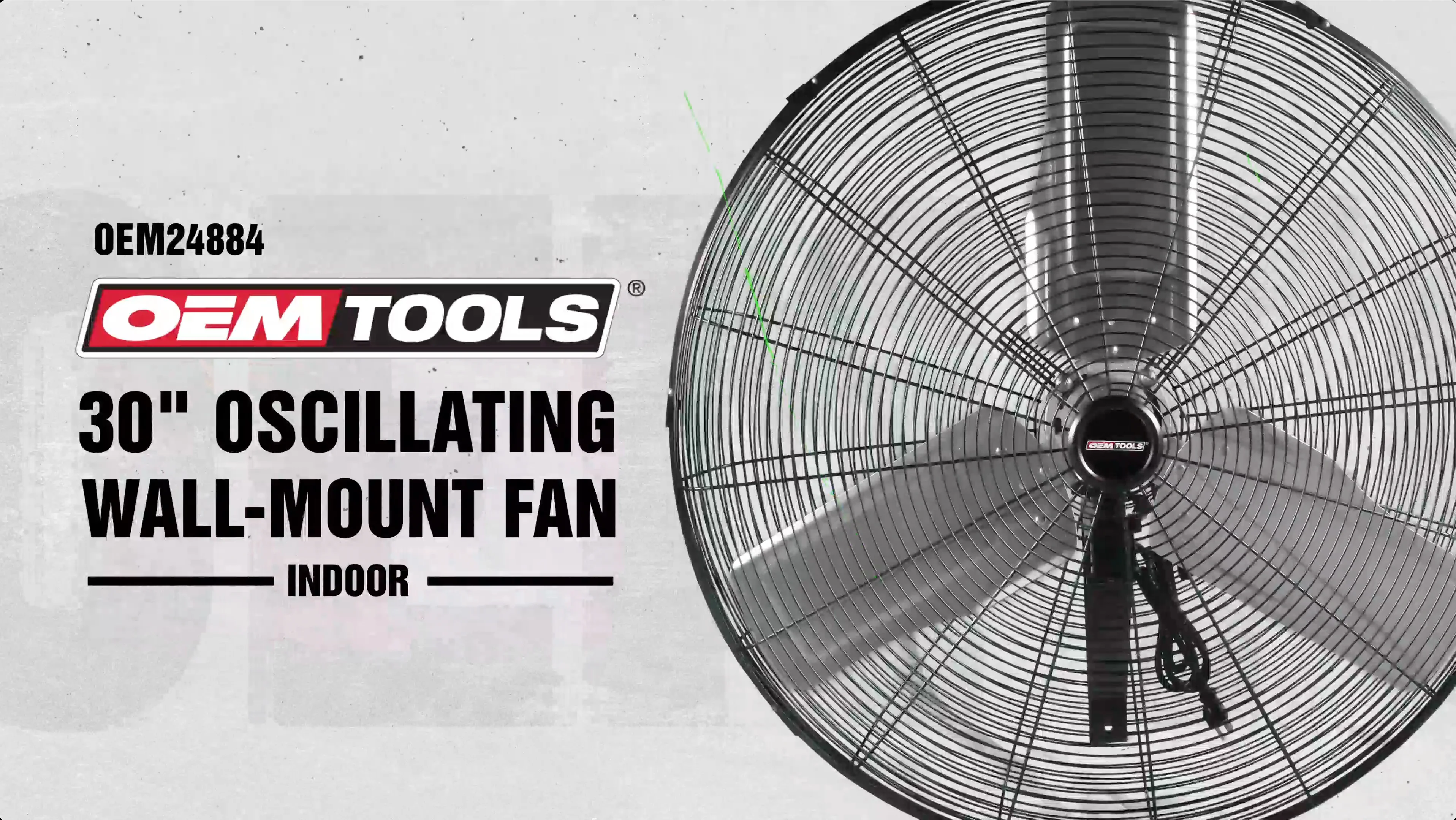 OEMTOOLS FANS - OEMTOOLS 24884 30" Oscillating Indoor Wall-Mount Fan on ...