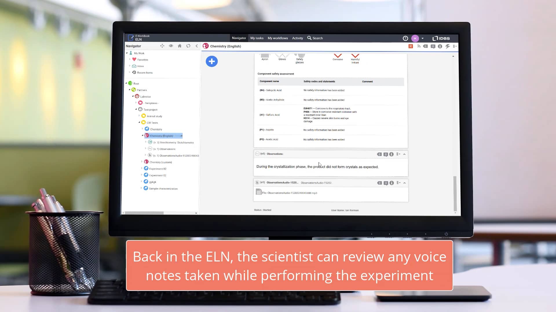ELN Voice Note (IDBS) on Vimeo