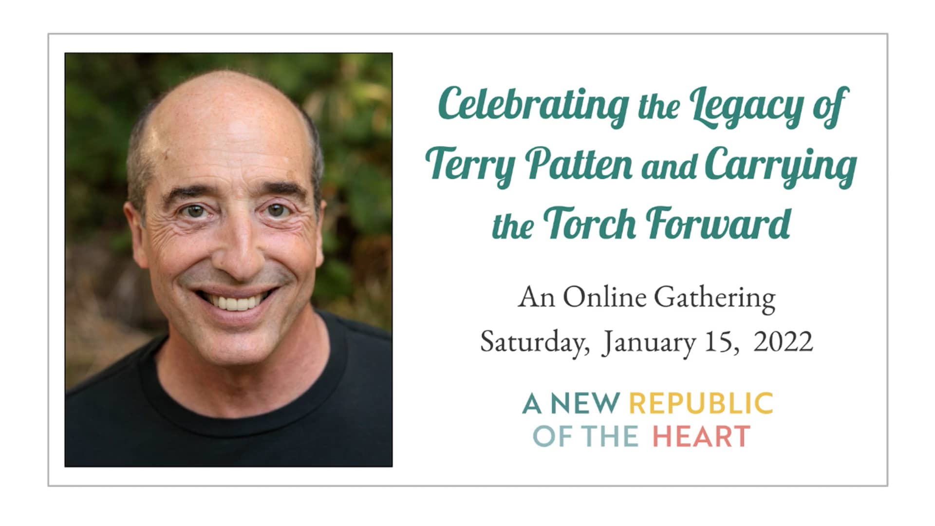 Celebrating the Legacy of Terry Patten and Carrying the Torch Forward ...