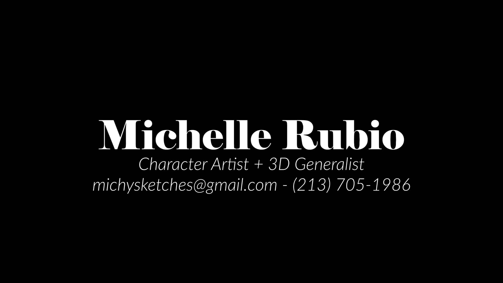 Michelle Rubio - Demo Reel on Vimeo