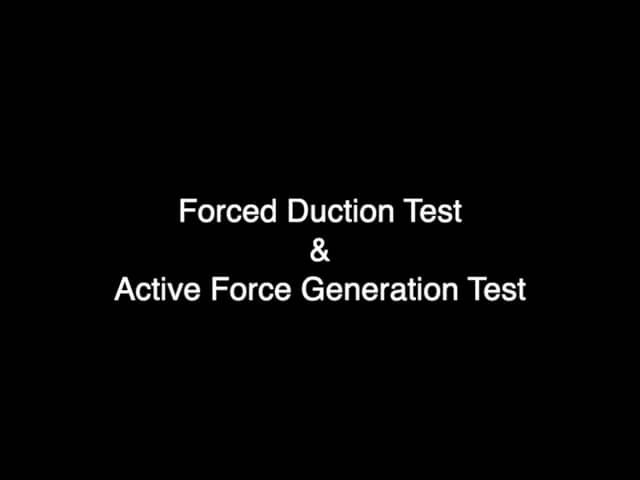 21 Forced Duction Test and Active Force Generation Test on Vimeo