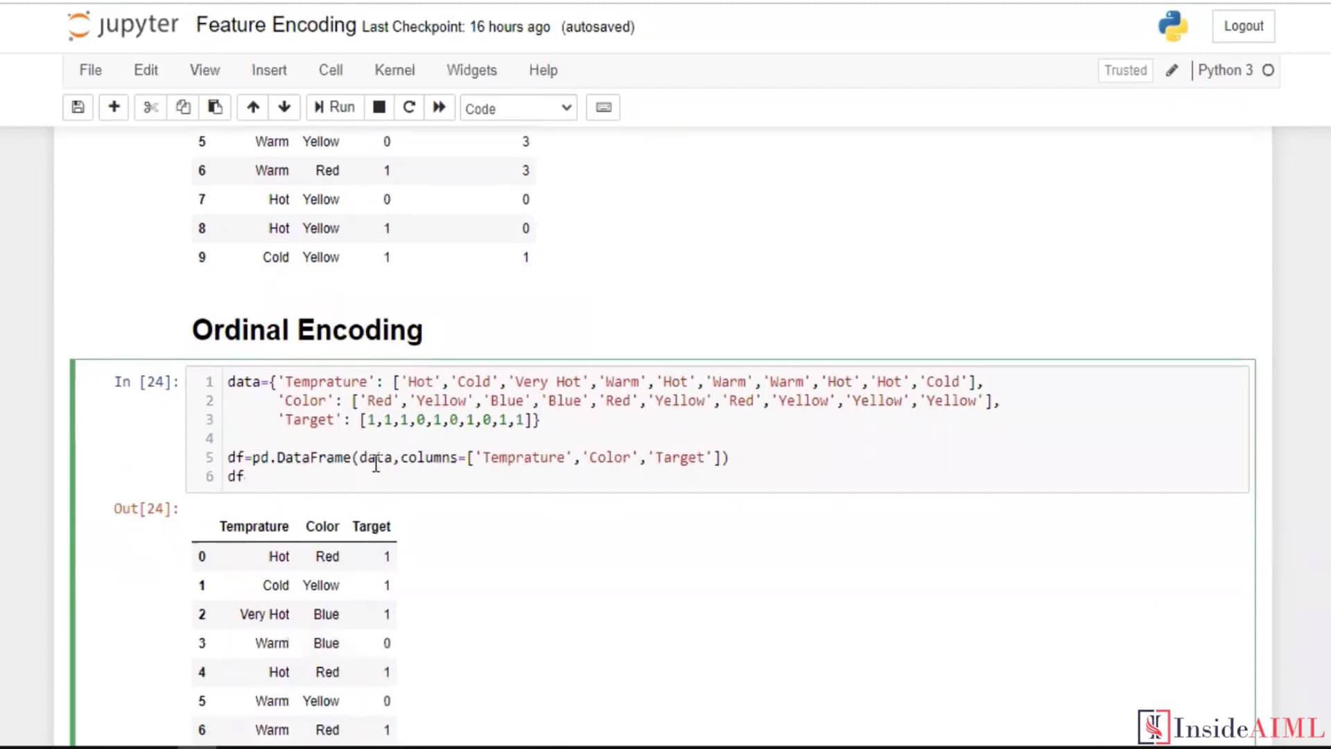 Ordinal_Encoding_Coding on Vimeo