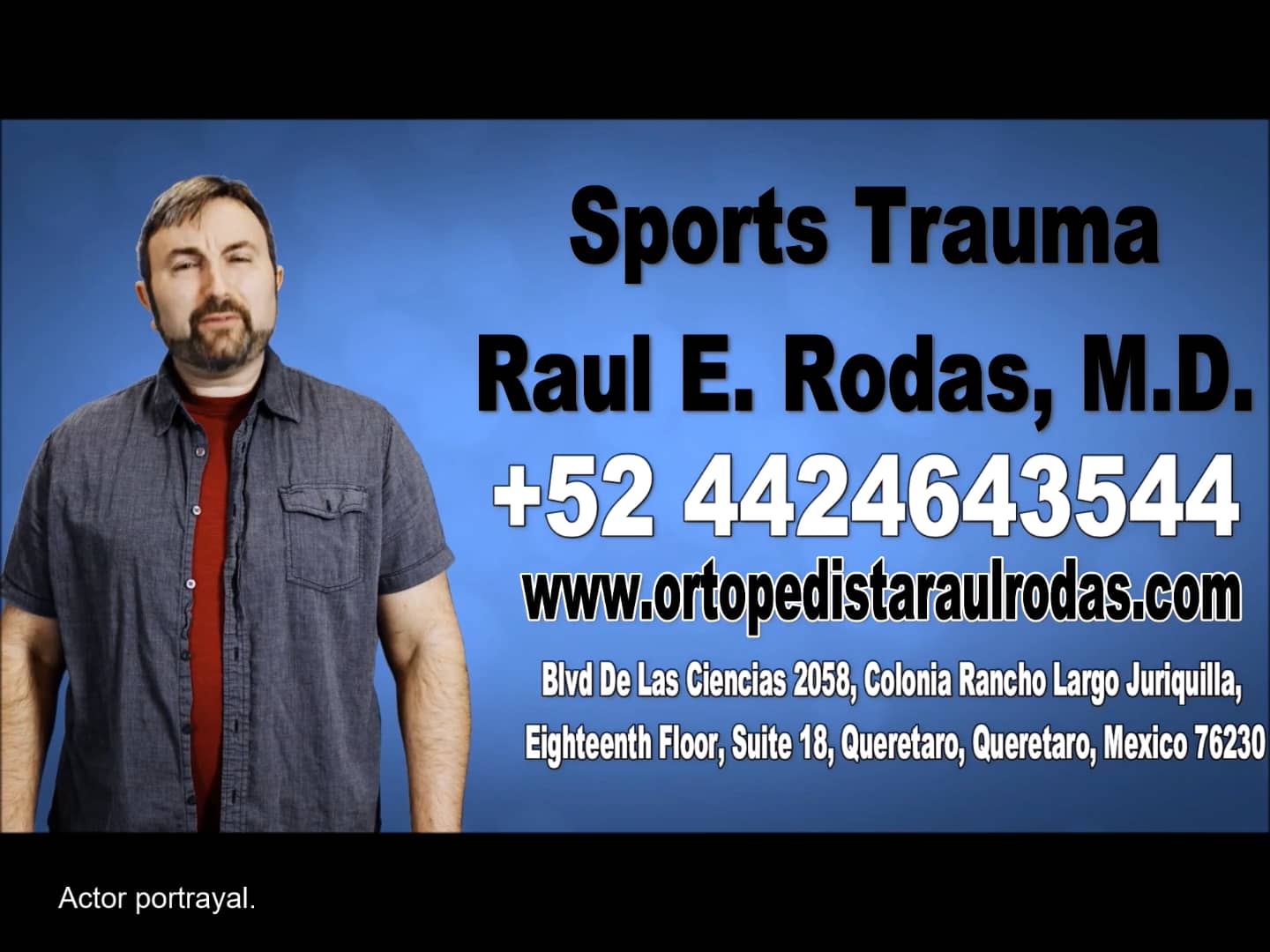 Raul E. Rodas, M.D. - Sports Trauma - Queretaro, Mexico on Vimeo