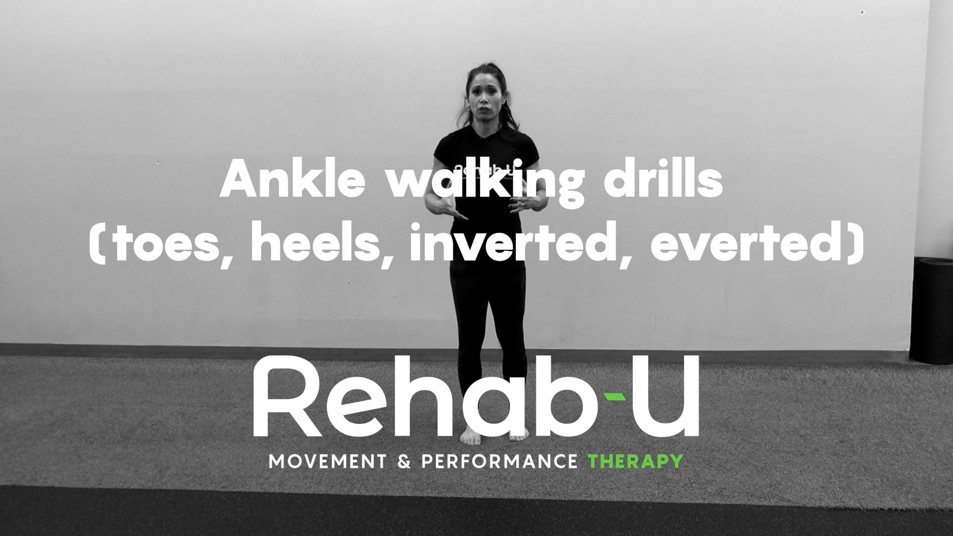 Ankle walking drills (toes, heels, inverted, everted) on Vimeo