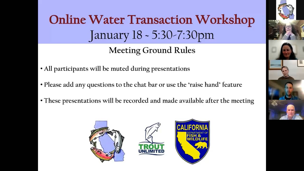 Online Water Transaction Workshop 1/18/2022 on Vimeo