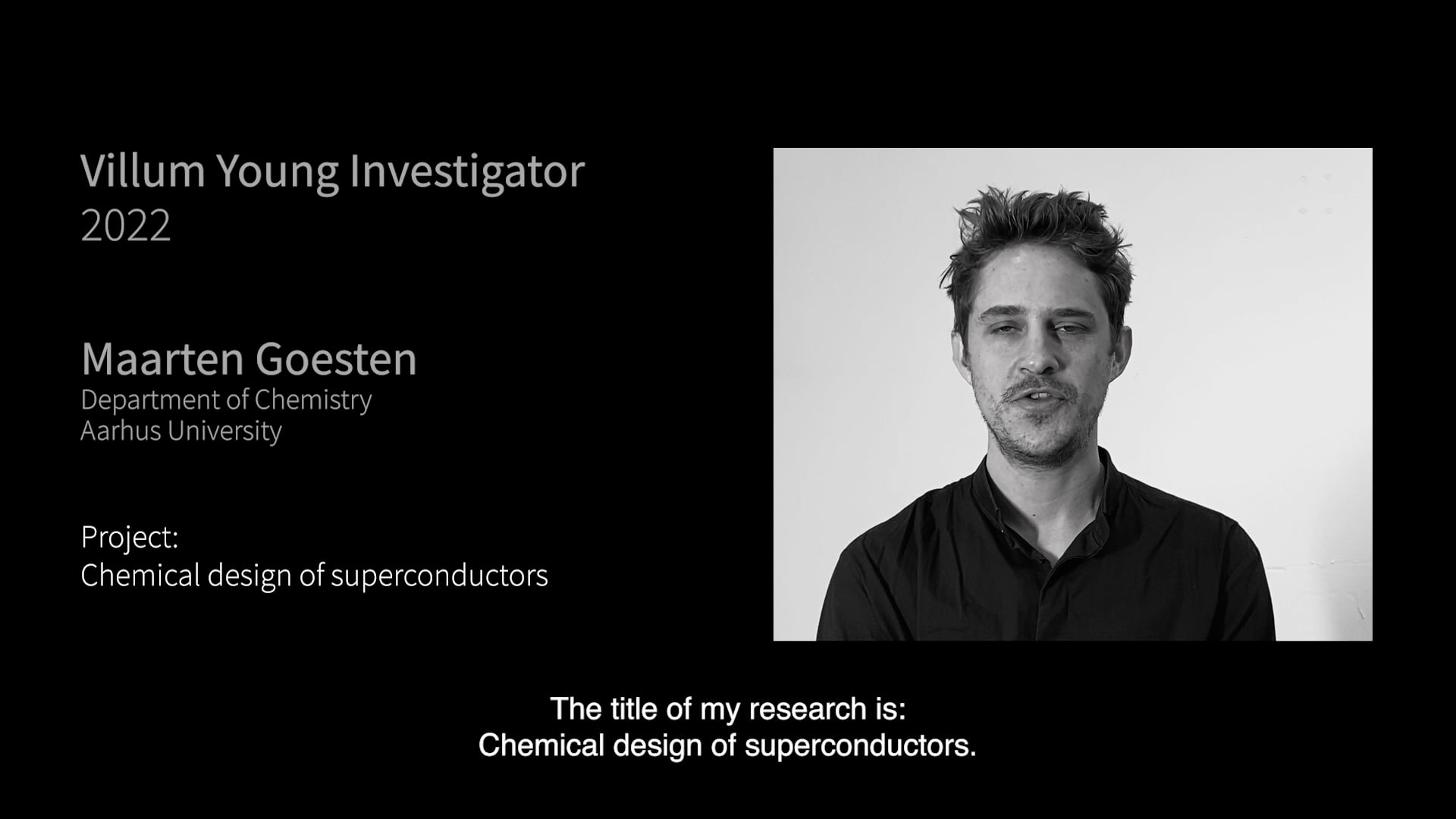 Maarten Goesten - Villum Young Investigator 2022 on Vimeo