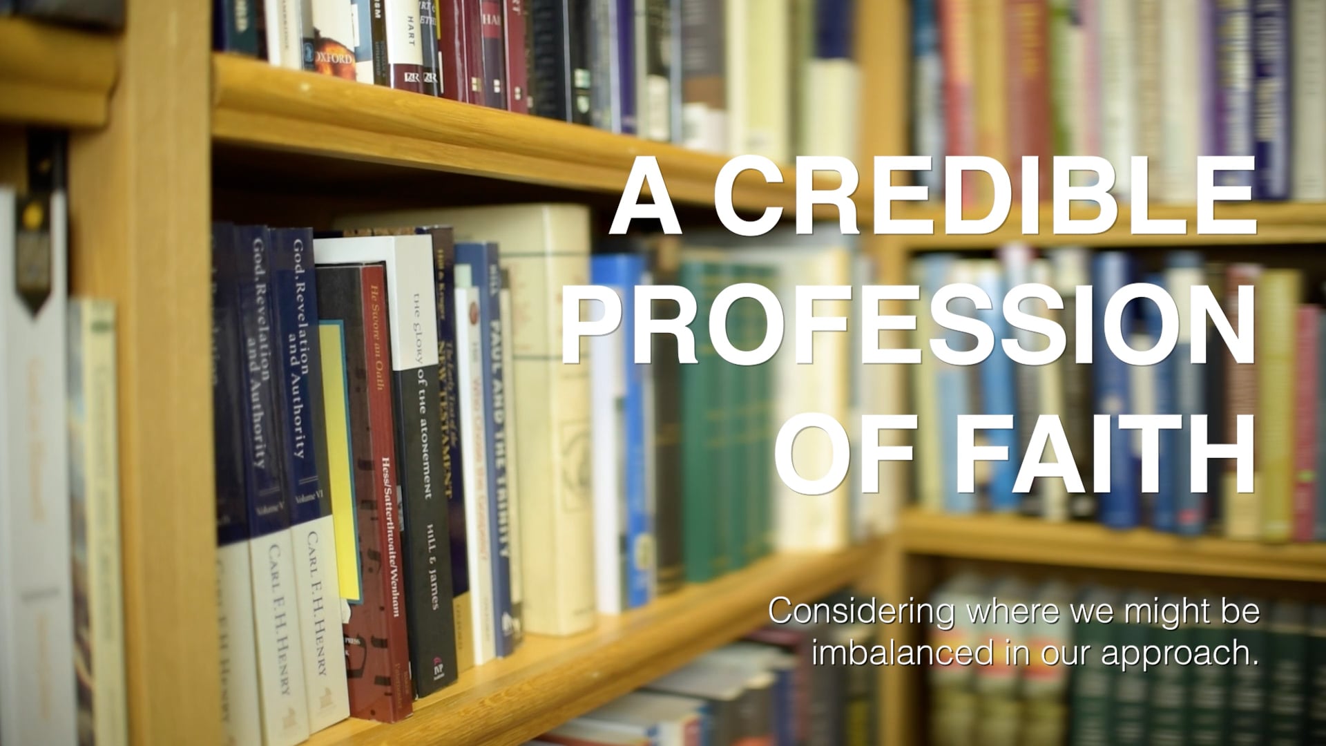 A credible profession of faith | Videos & Movies on Vimeo
