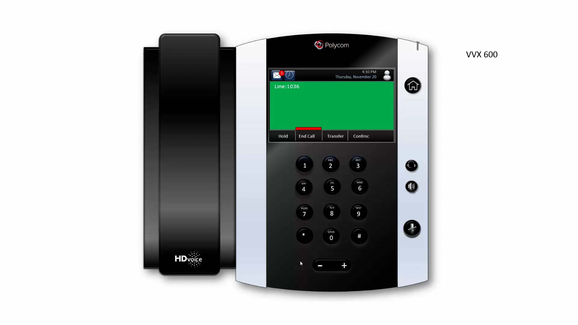 Polycom VVX 600 - End Call on Vimeo